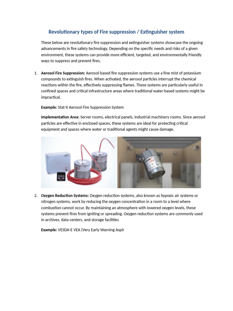 Revolutionary Types of Fire Suppression | PDF | Fires | Firefighting