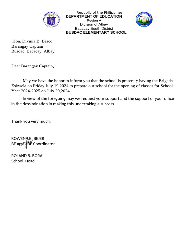 BE-2024 Letter Cap | PDF