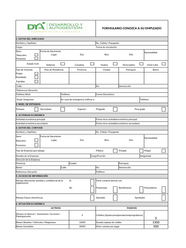 Formulario UAFE | PDF