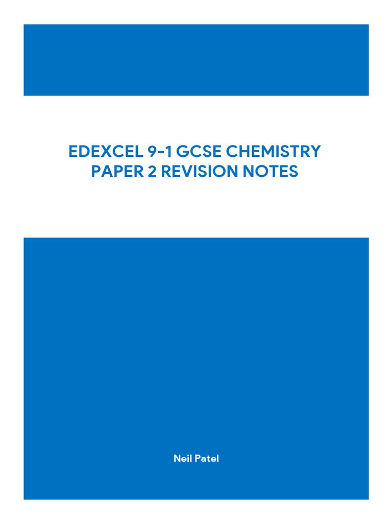 Edexcel Gcse Chemistry 2 | PDF | Ion | Greenhouse Effect