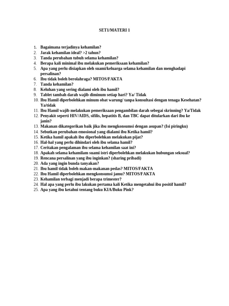 Pertanyaan Materi Ular Tangga | PDF