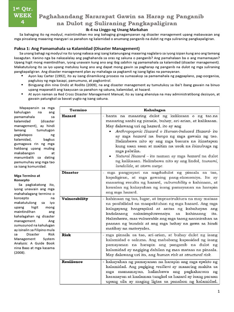 Q1 Wk4 - Handout 2021 2022 | PDF