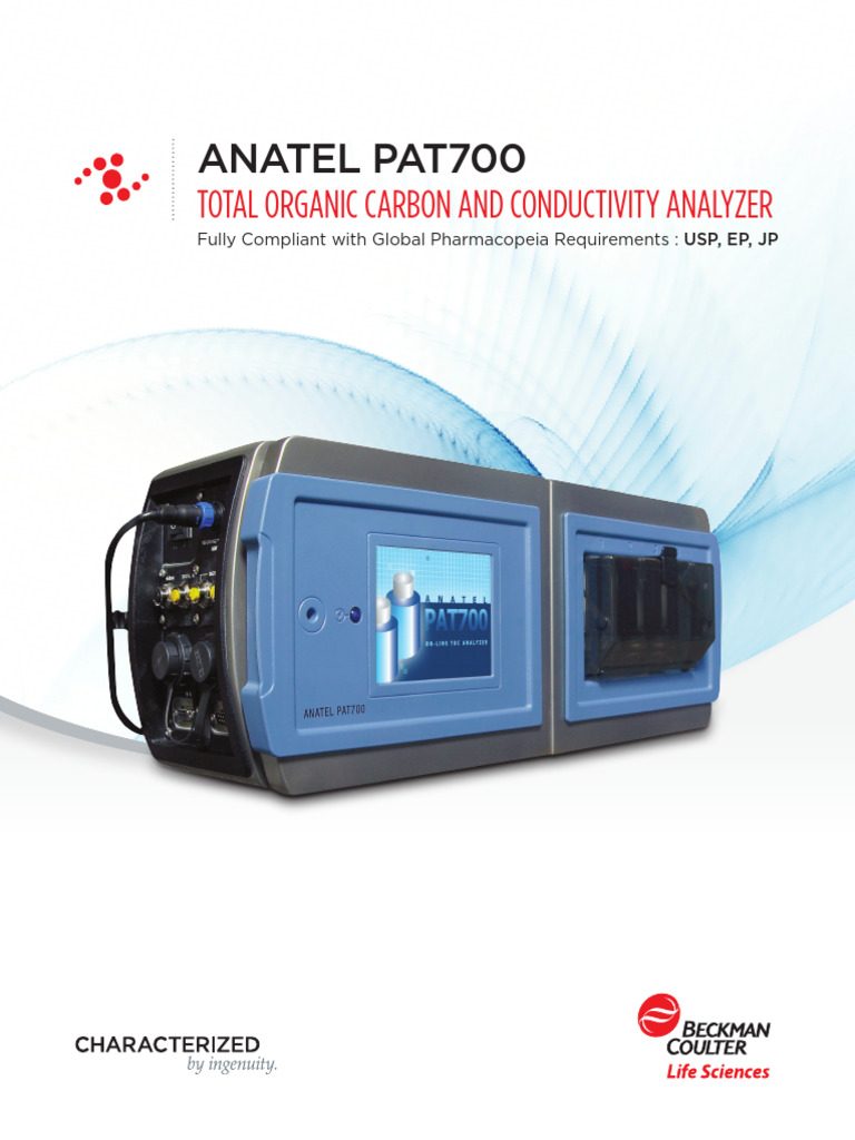 ANATEL PAT700 TOC Analyzer Overview | PDF | Total Organic Carbon
