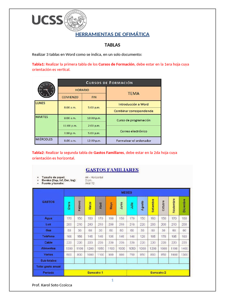 Tablas Word HO 20202 | PDF