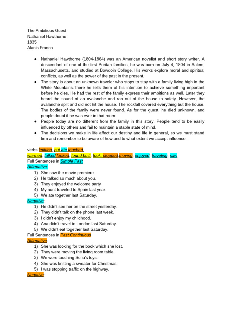 The Ambitious Guest | PDF