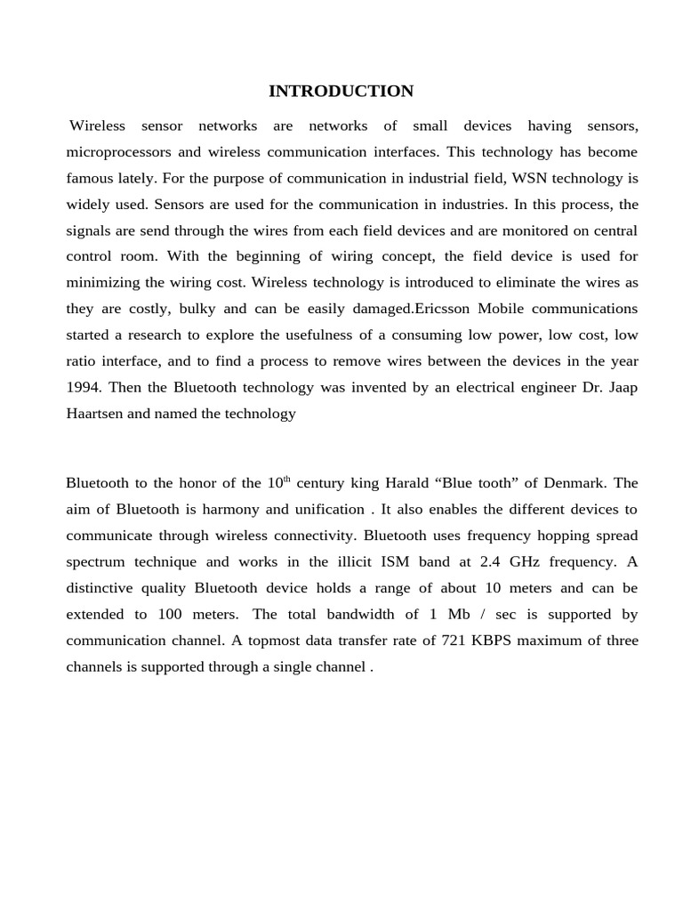 Manet Pdf Bluetooth Wireless Sensor Network