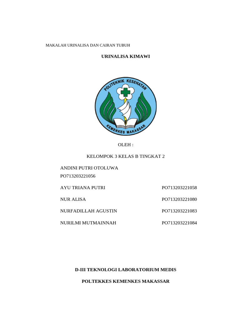 MAKALAH URINALISA DAN CAIRAN TUBUH | PDF