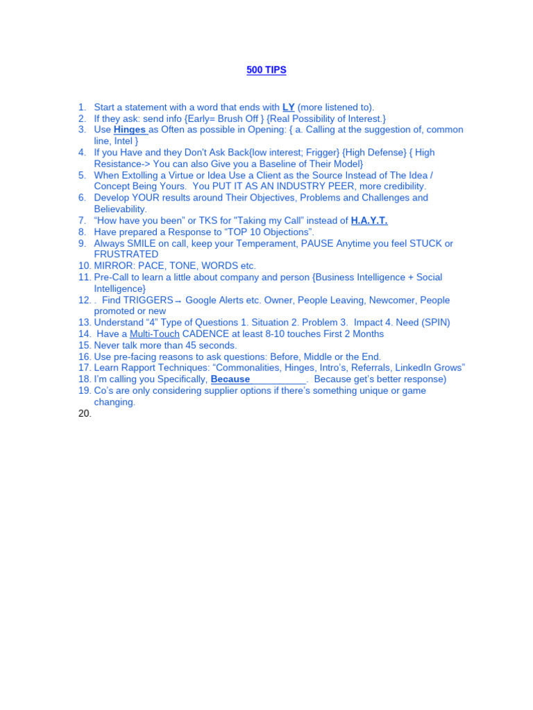 500 TIPS | PDF