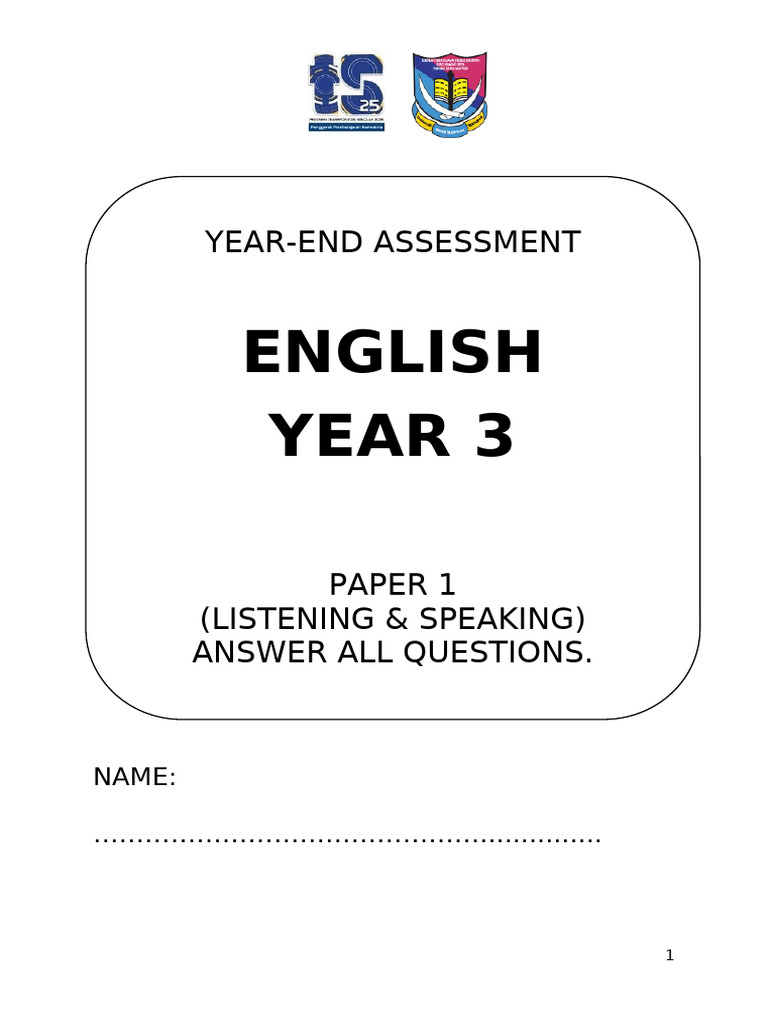 Final PBD Worksheet Listening & Speaking | PDF