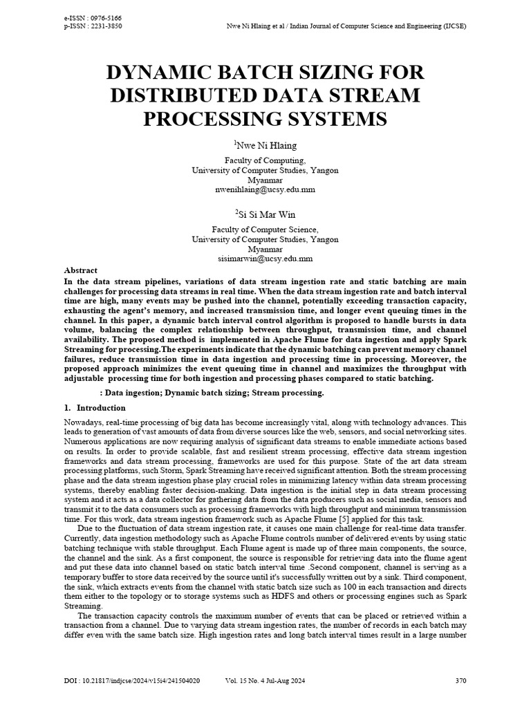 INDJCSE24-15-04-020 | PDF | Load Balancing (Computing) | Apache Spark