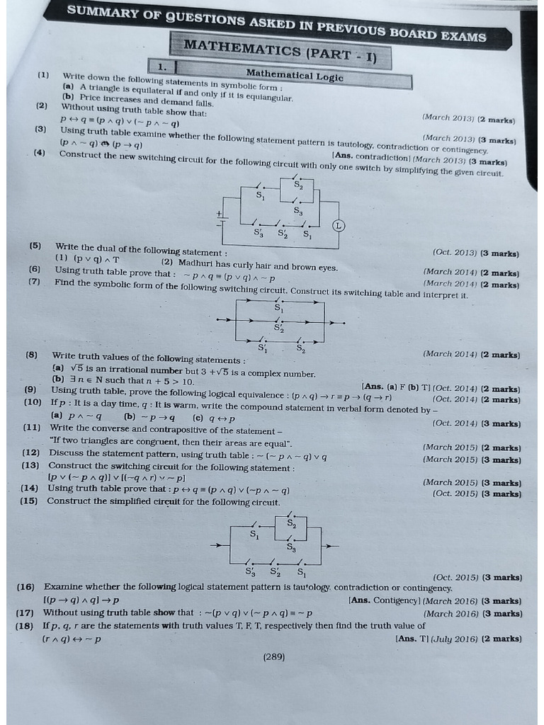 Mathematics Imp Pyq | PDF
