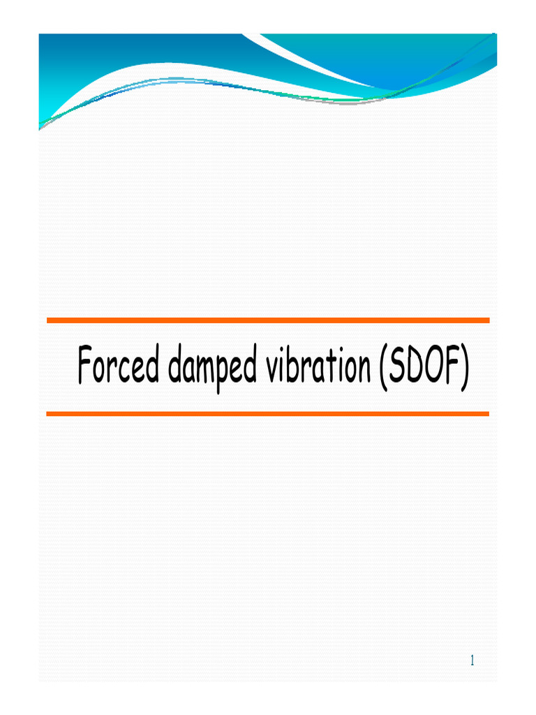 SDOF_forced damped vibration (2) | PDF | Damping | Oscillation