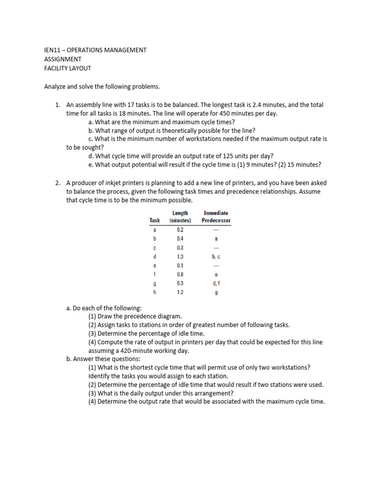 Activity Facility-Layout | PDF | Applied Mathematics