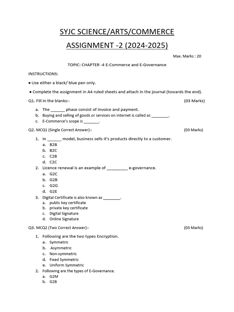 Chap-4 E-Commerce Assignment 1726311659 | PDF | Cyberspace | Computing