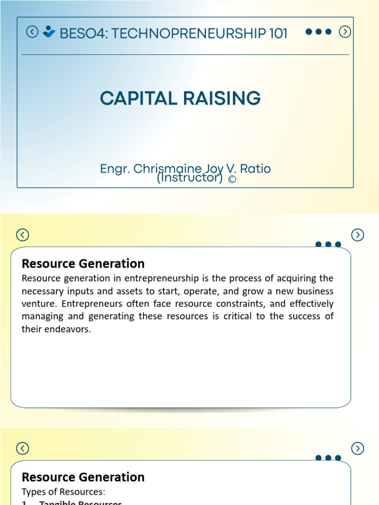 Raising Capital (1) | PDF | Investing | Equity (Finance)