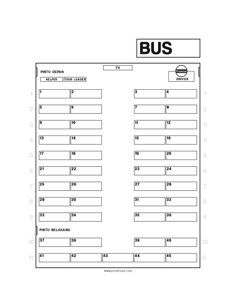 denah bus isi 45 | PDF