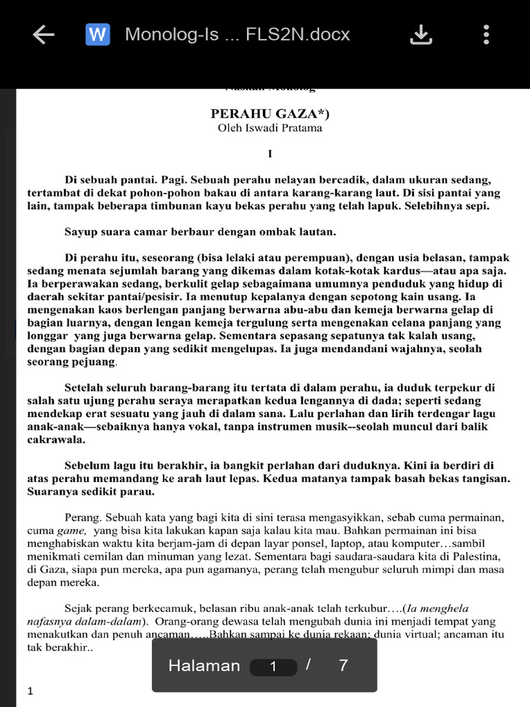 NASKAH MONOLOG SMA - Google Drive | PDF