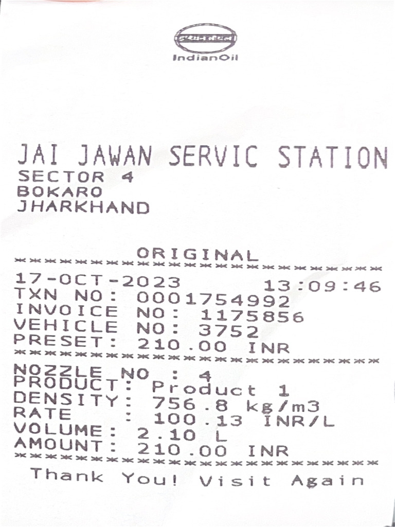 3752 Fuel Slip | PDF