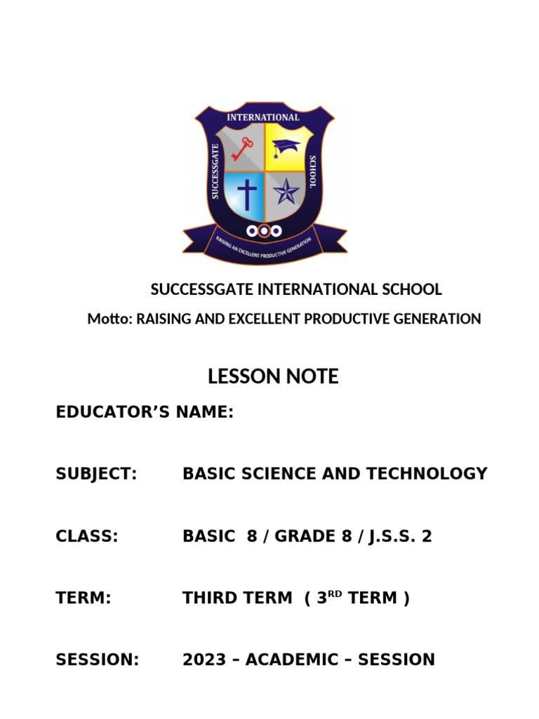 JSS2 Third Term Basic Science Notes | PDF | Cracking (Chemistry) | Heat ...