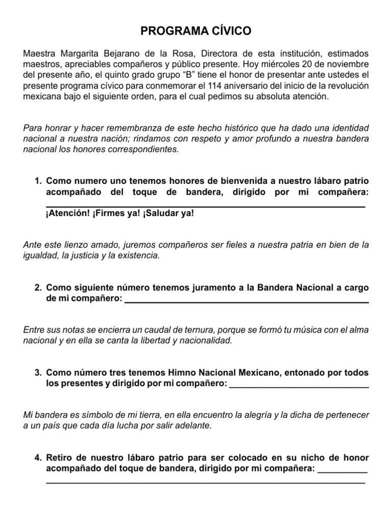 Programa Cívico PDF | PDF | revolución mejicana | México