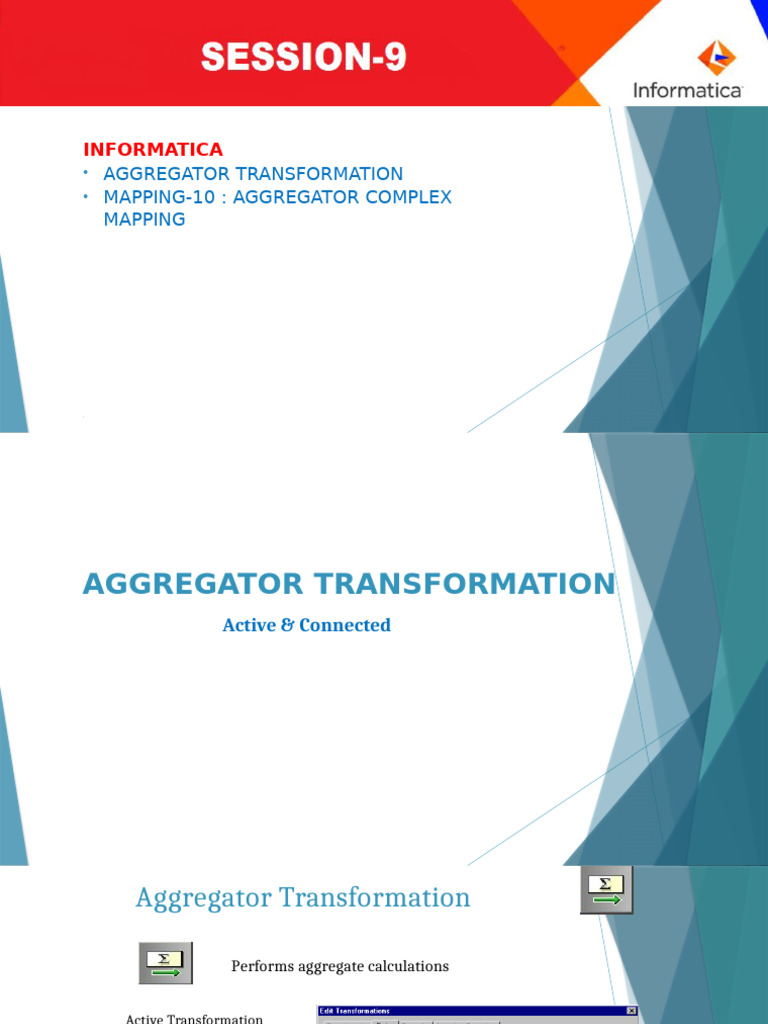 Aggregator Transformation Guide | PDF | Function (Mathematics) | Cache (Computing)