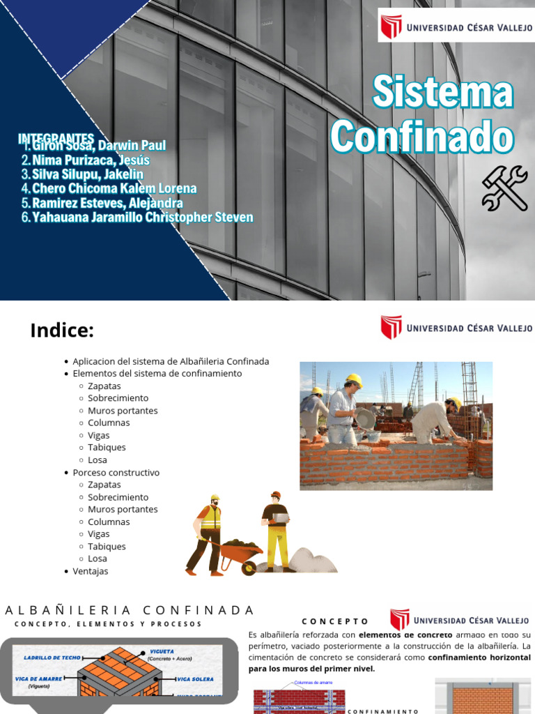 Albañilería Confinada: Proceso y Ventajas | PDF | Hormigón | Albañilería