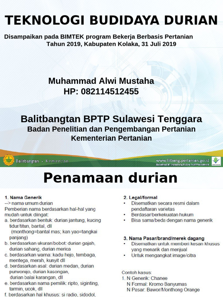 Alwi@Budidaya Durian | PDF