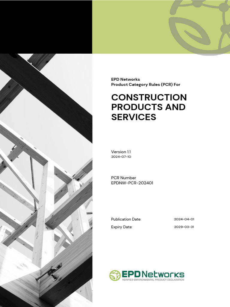 Construction Product PCR Guidelines 2024 | PDF | Life Cycle Assessment ...