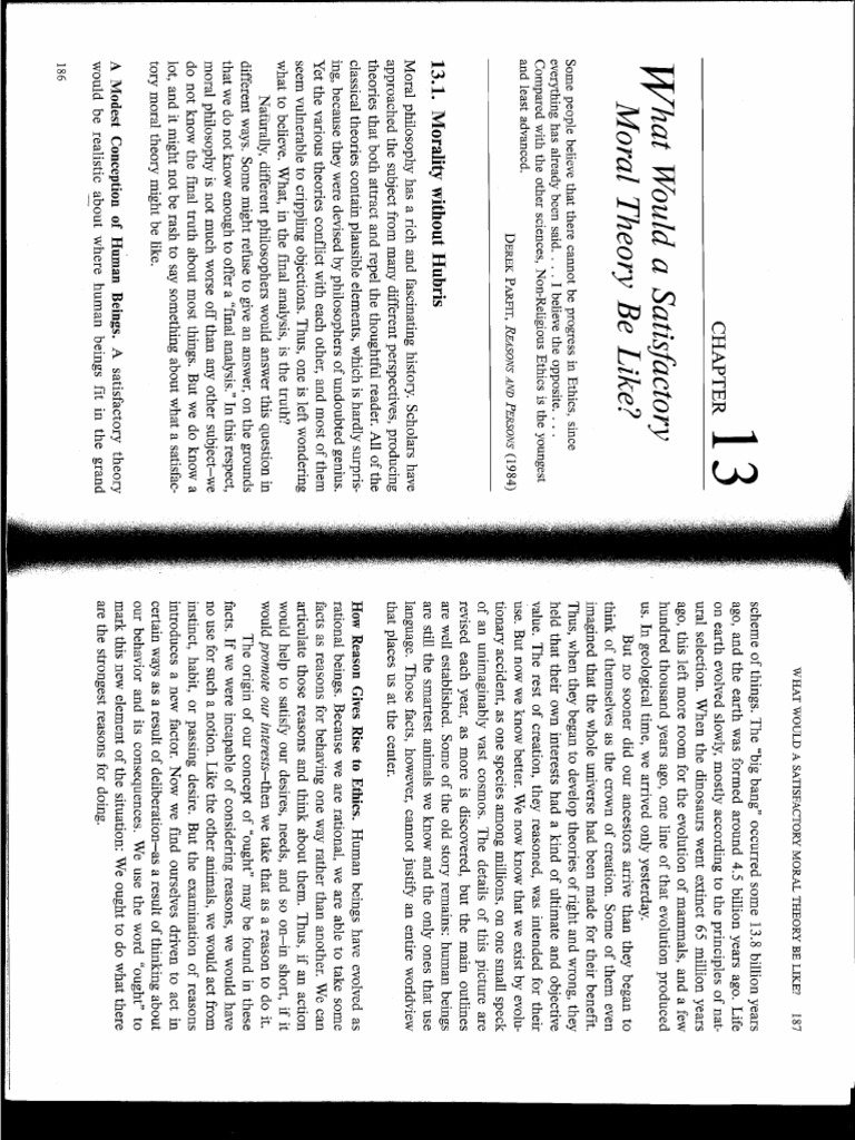 Chapter 13 Satisfactory Theory | PDF