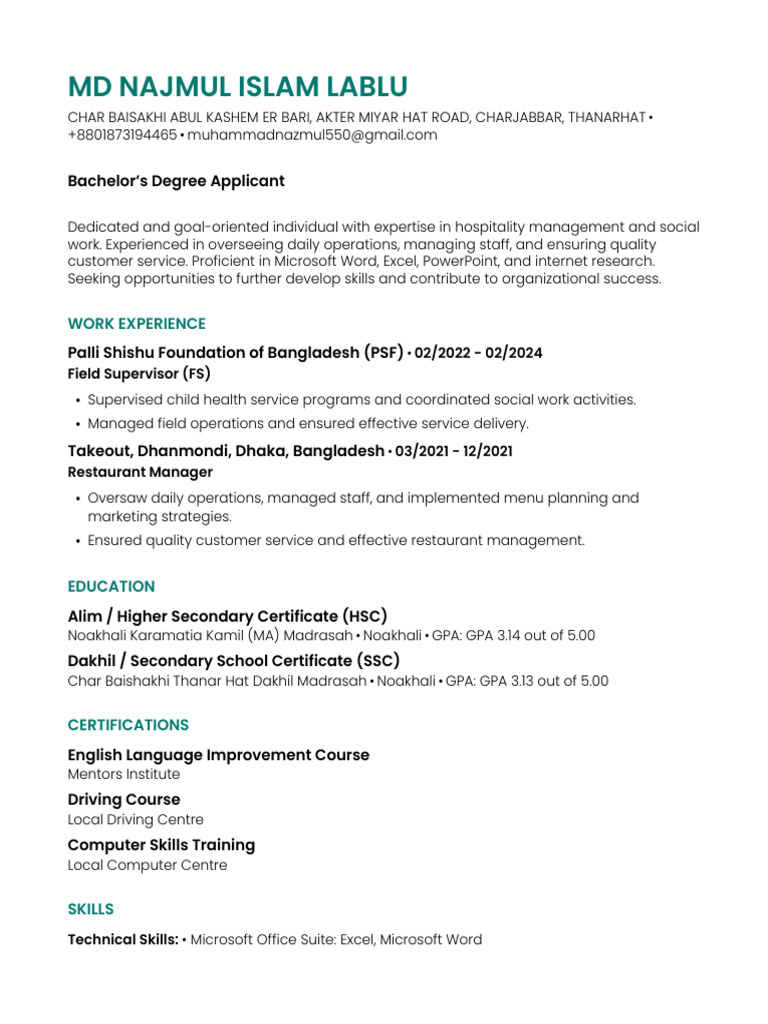 MD NAJMUL ISLAM LABLU | PDF