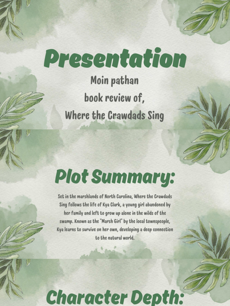 Green Leaves Watercolor Presentation - 20241119 - 132009 - 0000 | PDF