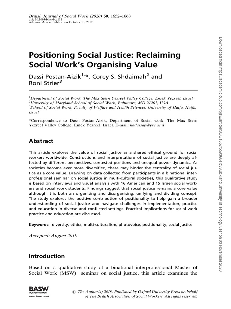 Positioning Social Justice | PDF | Justice | Crime & Violence