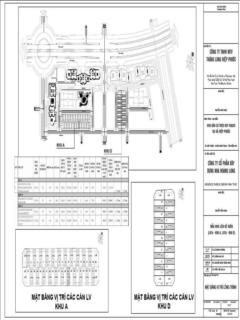 Lv1-Khud-sheet - Kt-01-01 - Mặt Bằng Vị Trí Công Trình-layout1 | PDF