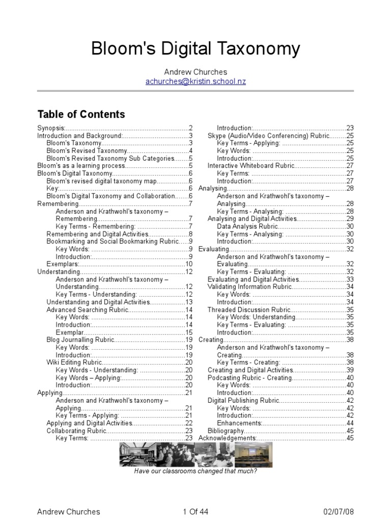 Blooms Digital Taxonomy v2.12 | PDF