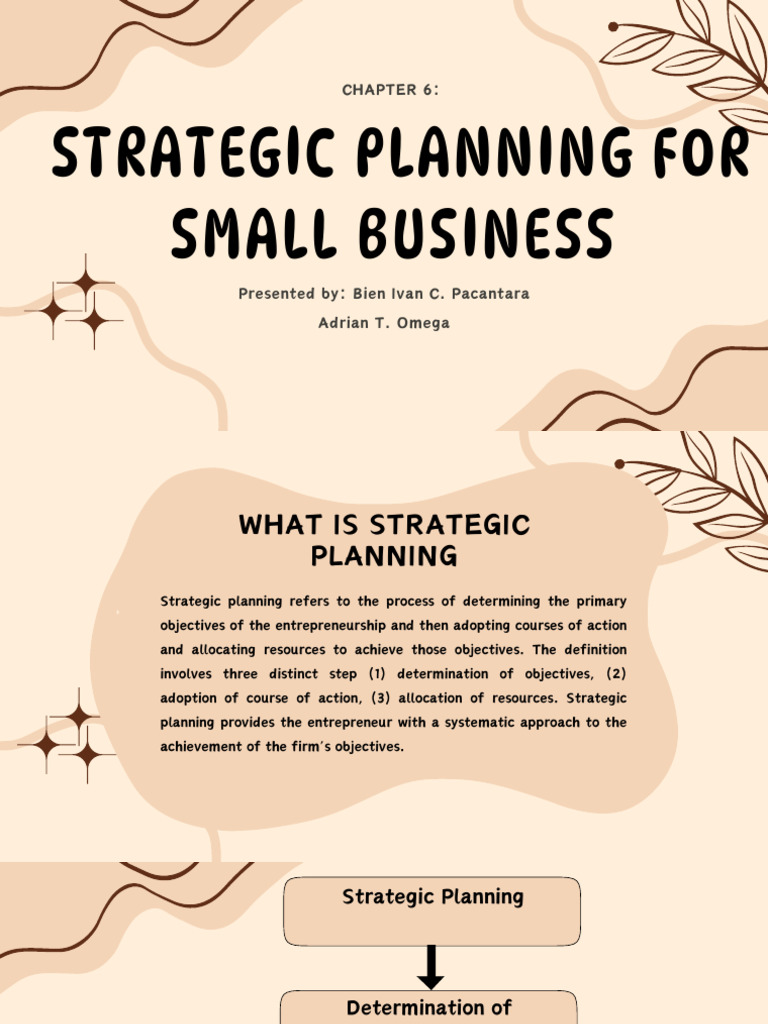 Group 6 Strategic Planning For Small Business | PDF | Swot Analysis ...