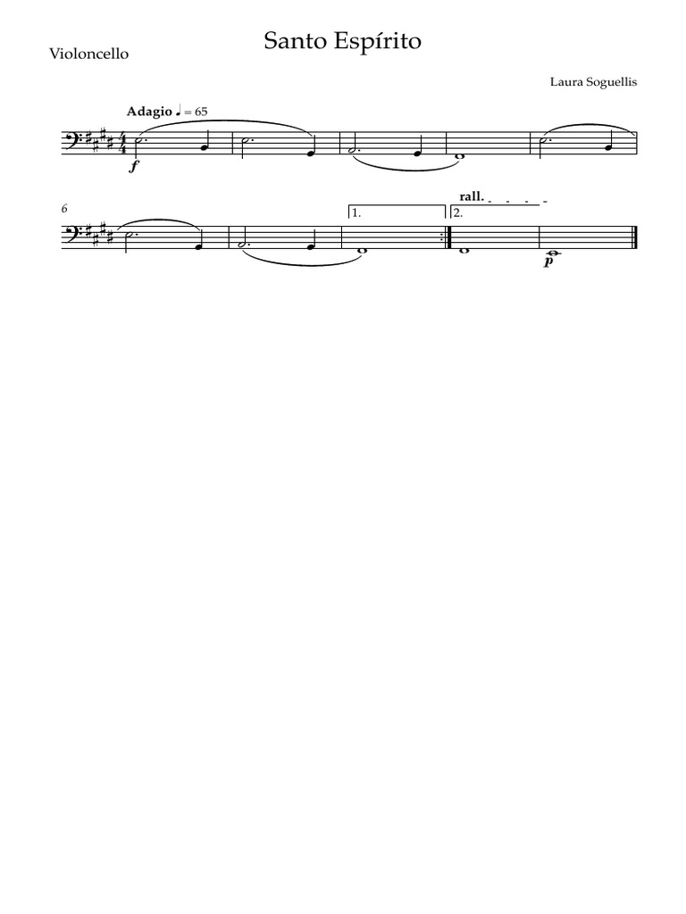 Santo Espírito - Violoncello | PDF