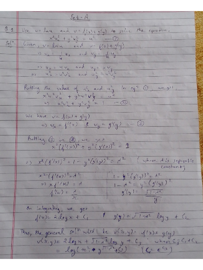 PDE Assignment | PDF