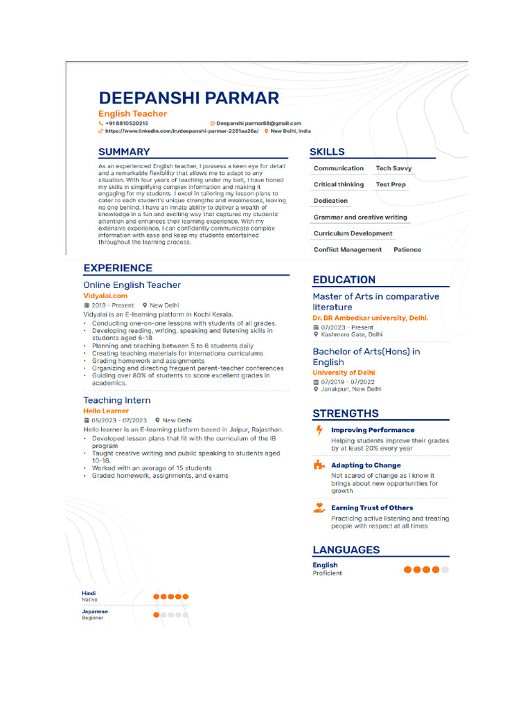 Deepanshi Parmar Resume | PDF