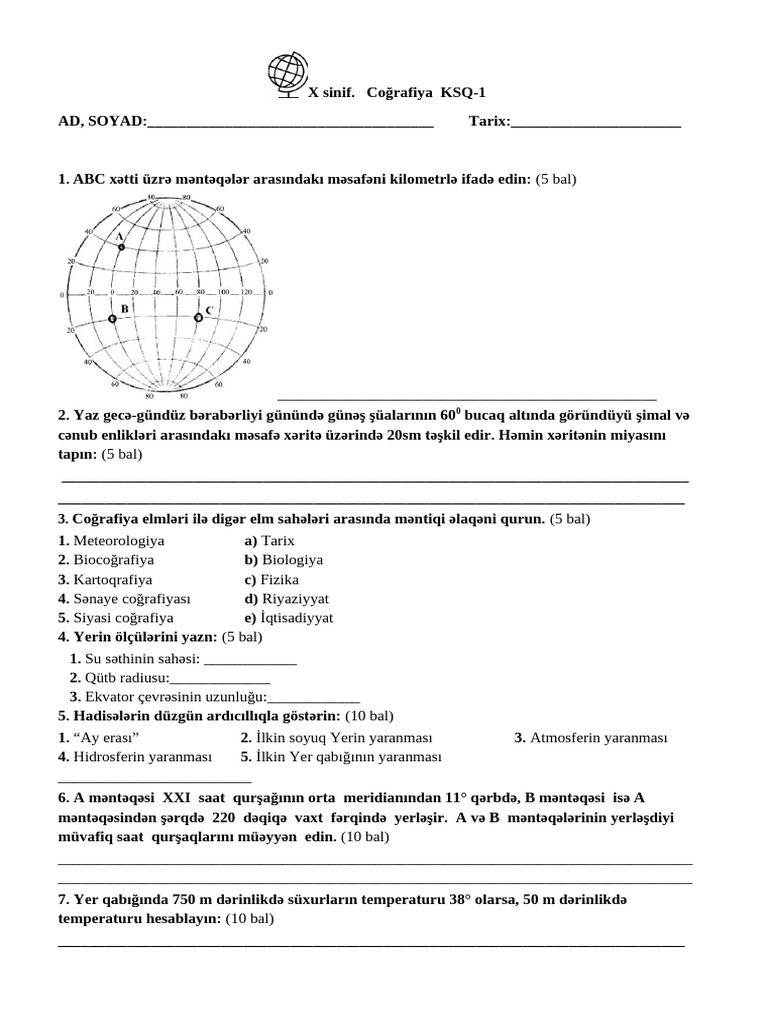 10-Cu Sinif Ksq1 | PDF