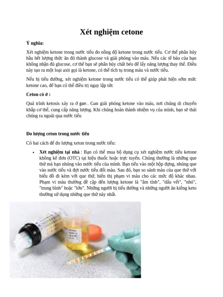 câu 6-Xét nghiệm cetone | PDF