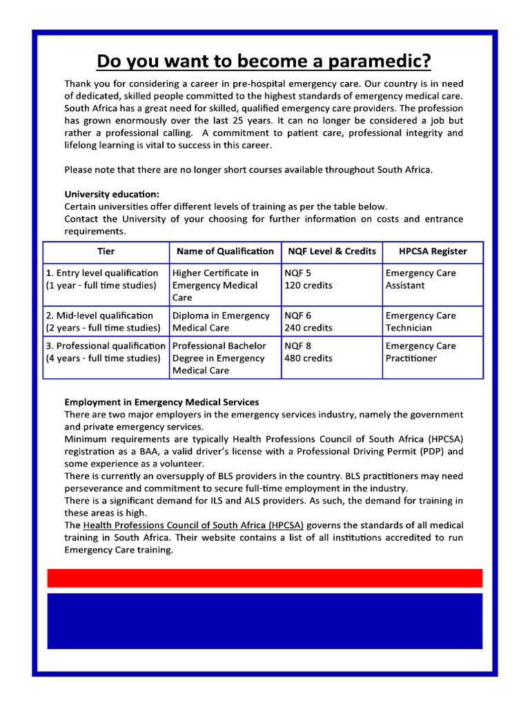 Paramedic Info Pdf