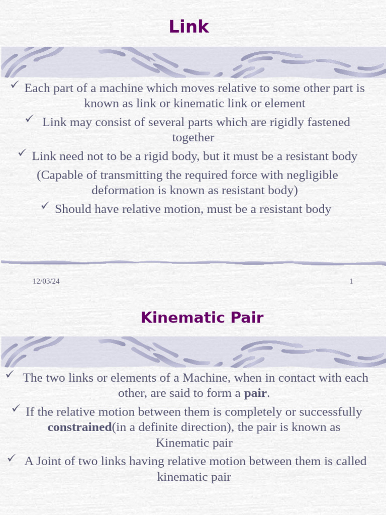 theory of machines | PDF | Kinematics | Geometry