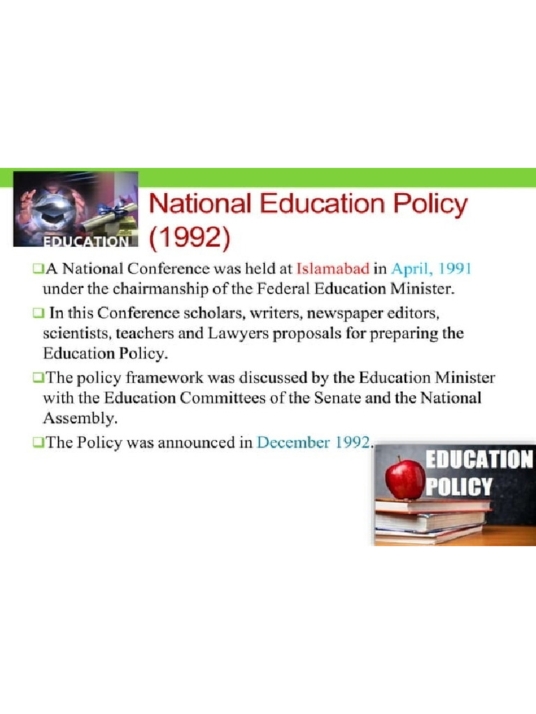 Educational Policy 1992 | PDF