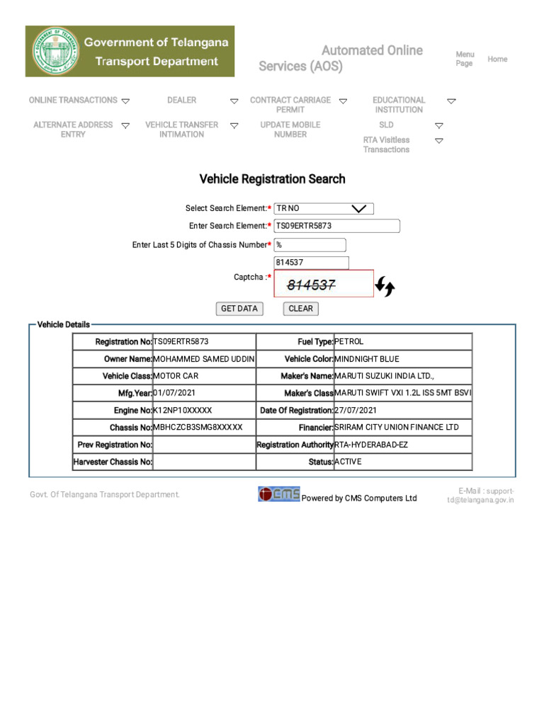 Welcome To TRANSPORT DEPARTMENT GOVERNMENT OF TELANGANA - INDIA | PDF ...