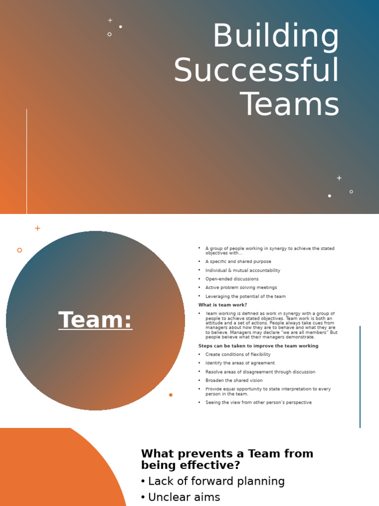 Building Successful Teams | PDF | Behavioural Sciences | Human ...