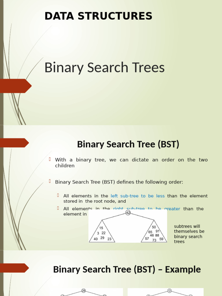 13 Dsa Binary Search Tree Pdf Algorithms Algorithms And Data Structures