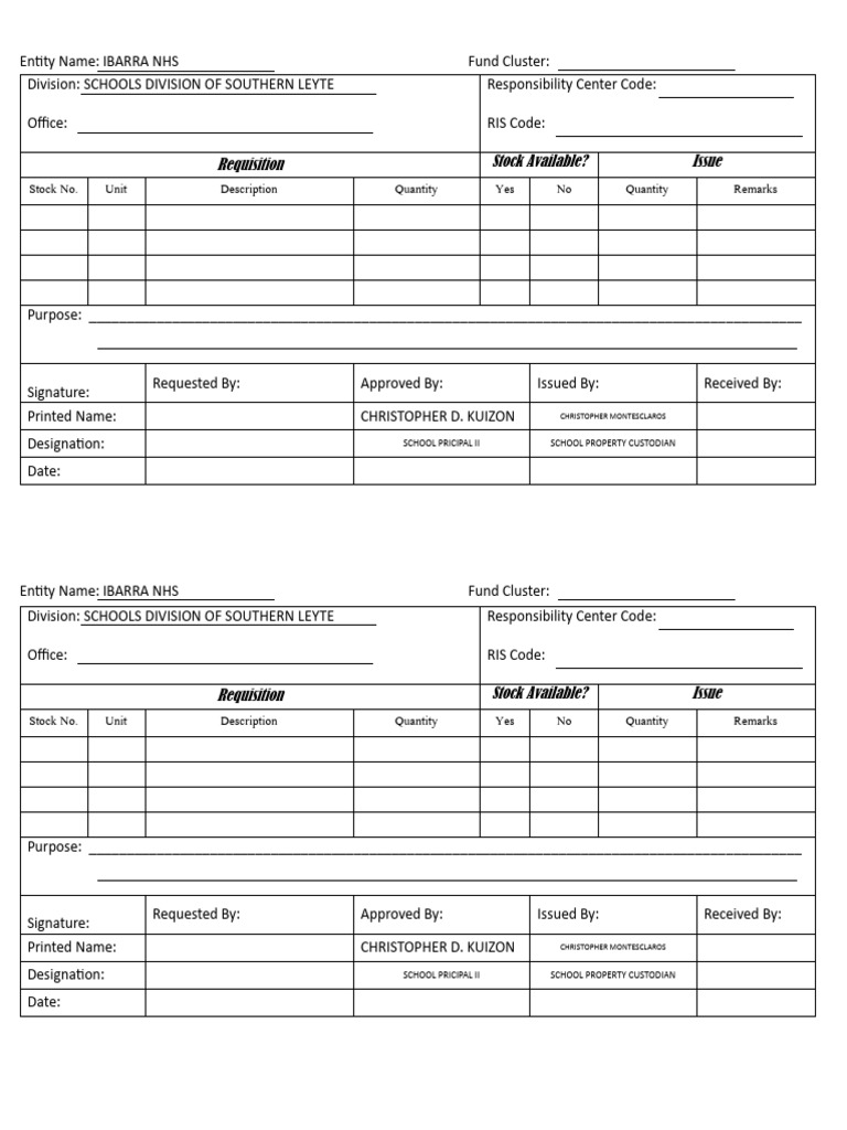 Requisition Slip | PDF
