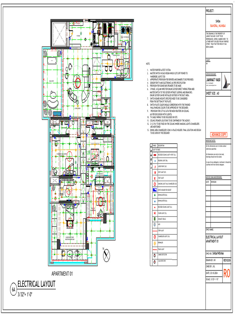 6A - SMba - Apartment 01 - Electrical Layout - 24-10-25 | PDF