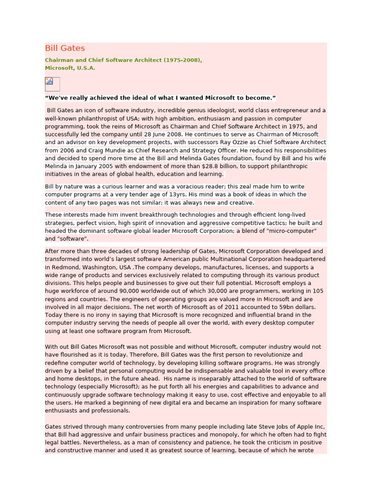 Bill Gates | PDF | Microsoft Windows | Microsoft
