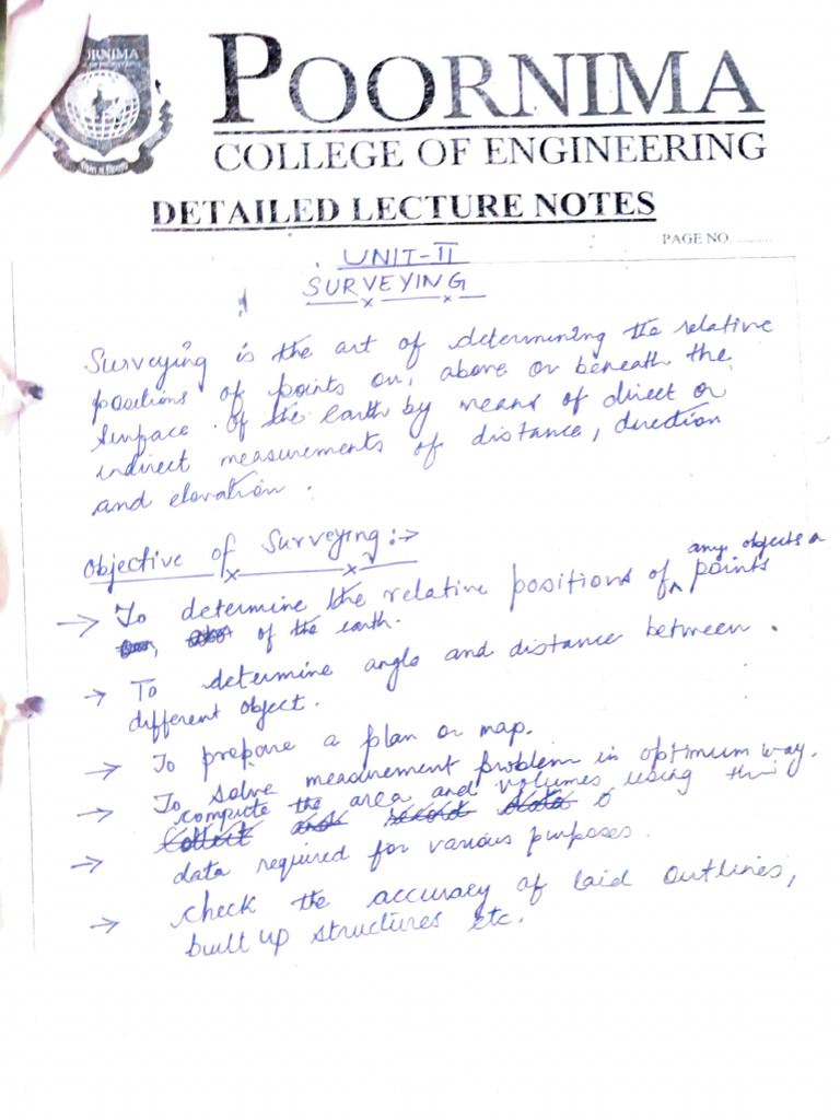 Surveying Notes | PDF